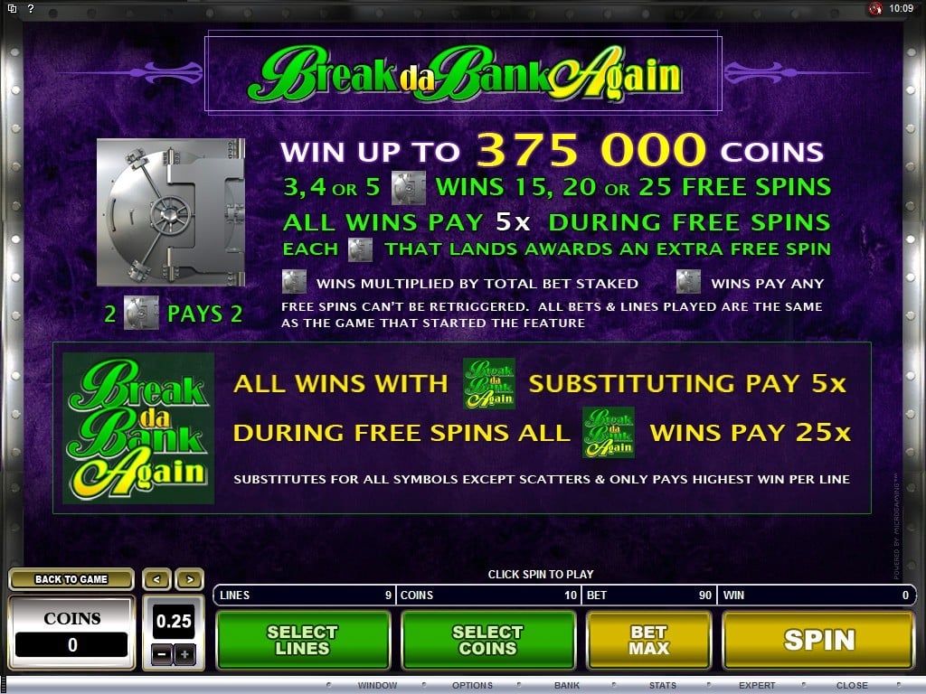 Break Da Bank Again Pokies - Play For Free 2022!